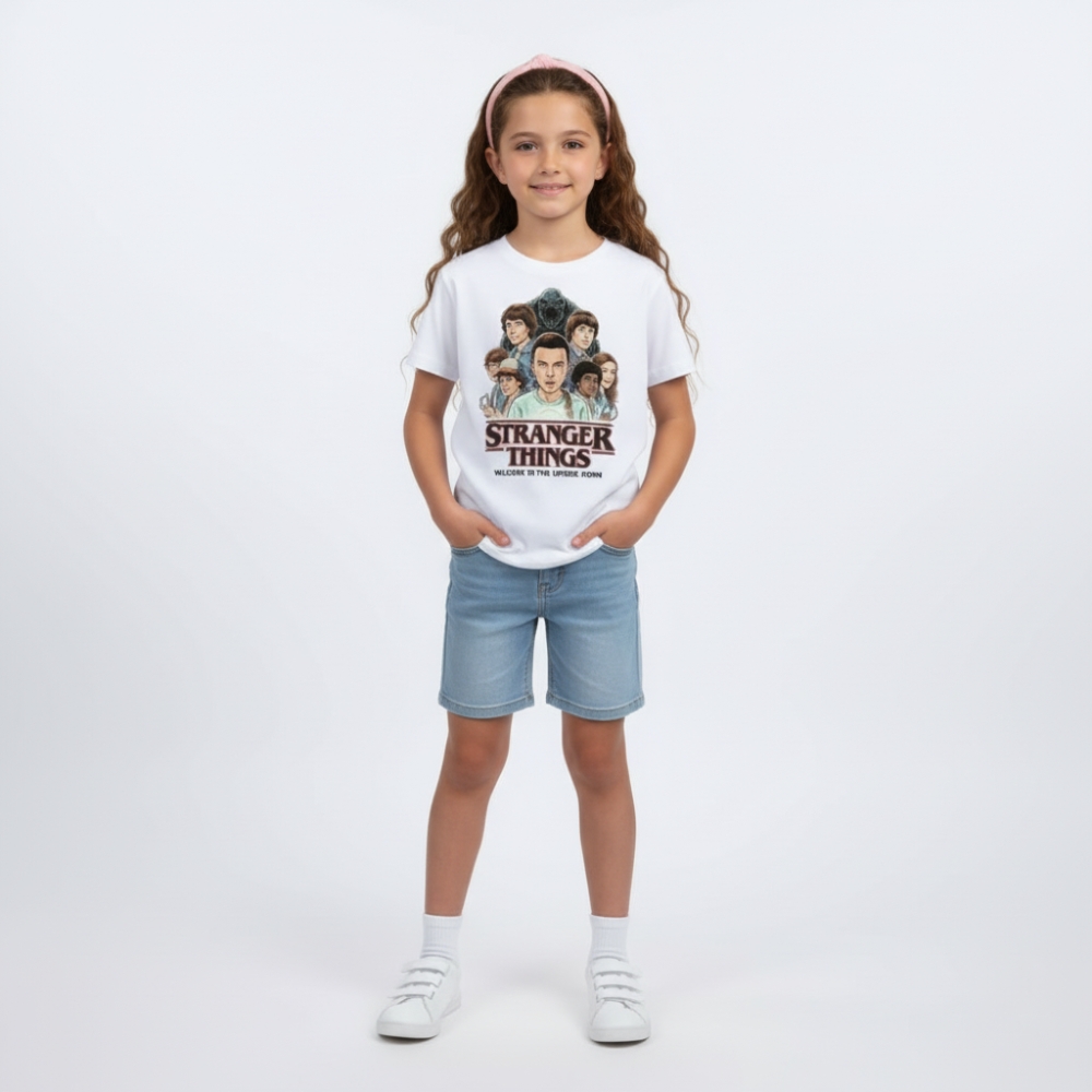 T-shirt fille Stranger Things Eleven et ses Amis • Petites Pirates