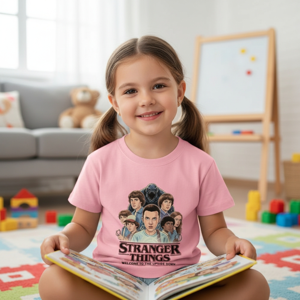 T-shirt fille Stranger Things Eleven et ses Amis • Petites Pirates